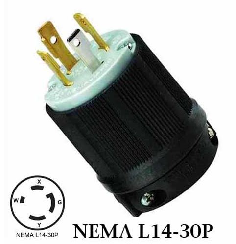 NEMA L14-30P Locking Plug – Powertronics