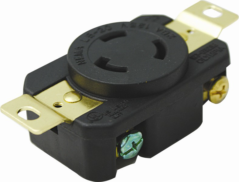 20 amp 125V NEMA L5-20R locking receptacle – Powertronics